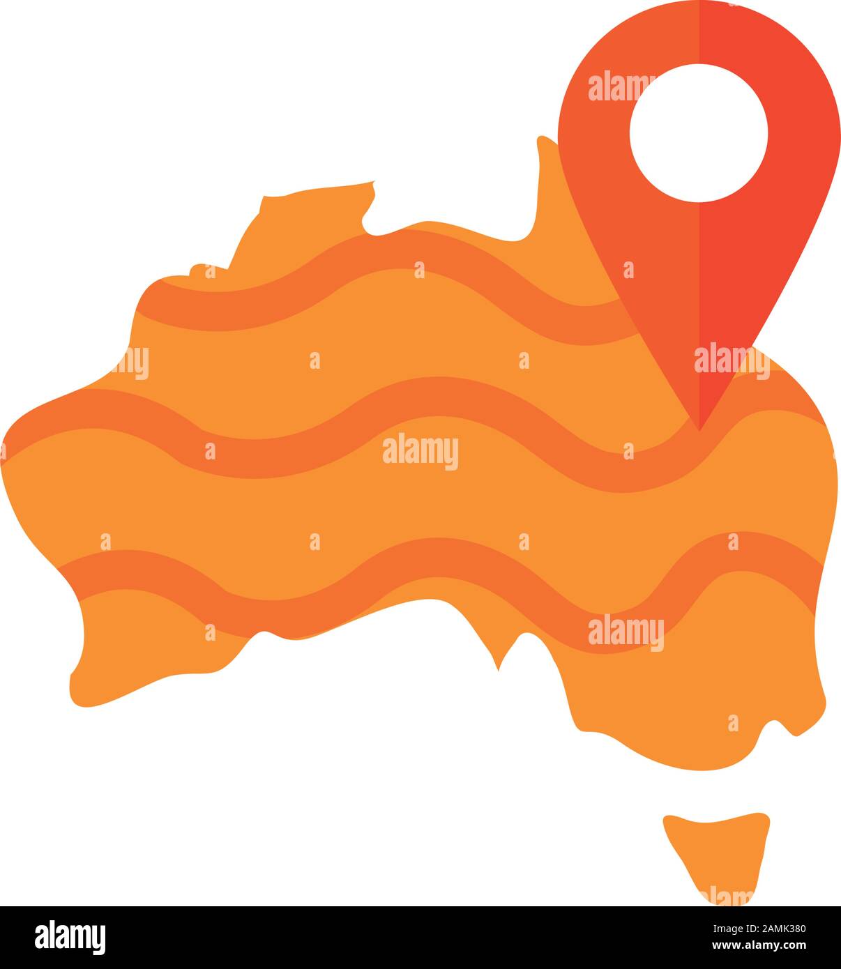 map location pointer australia icon on white background vector ...