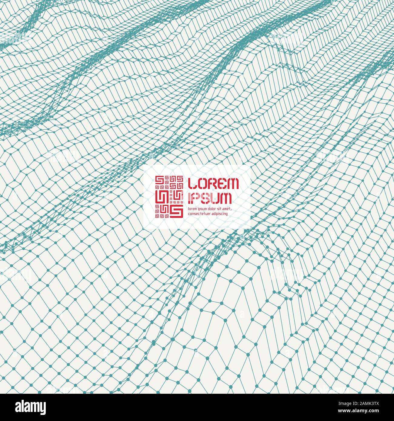 Network Abstract Background. 3d Technology Vector Illustration Stock ...