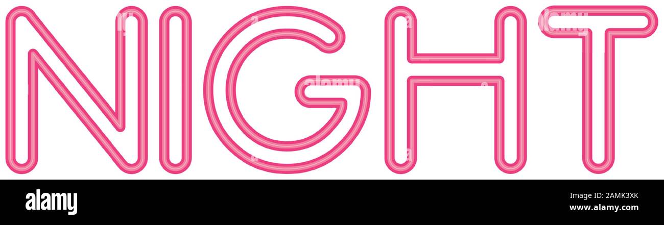 night lettering neon lights label Stock Vector Image & Art - Alamy