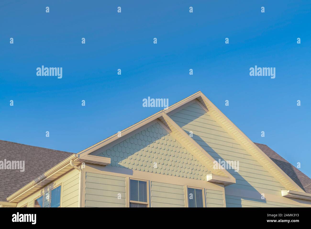 Textured decorative wall covering on timber house Stock Photo - Alamy