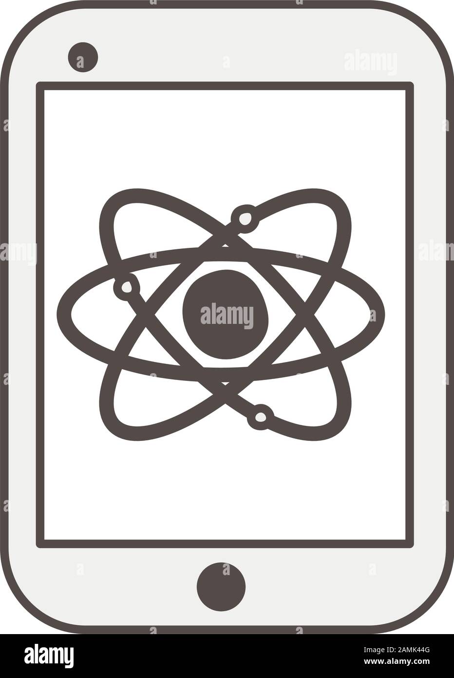 atom molecule science in smartphone Stock Vector Image & Art - Alamy