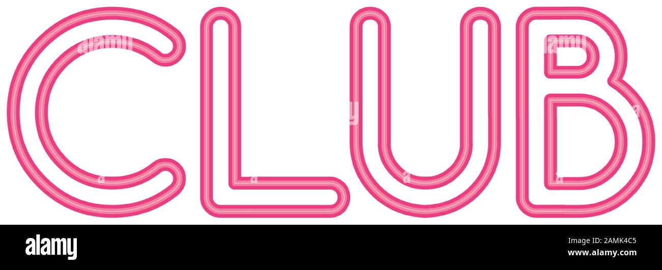 club lettering neon lights label Stock Vector Image & Art - Alamy
