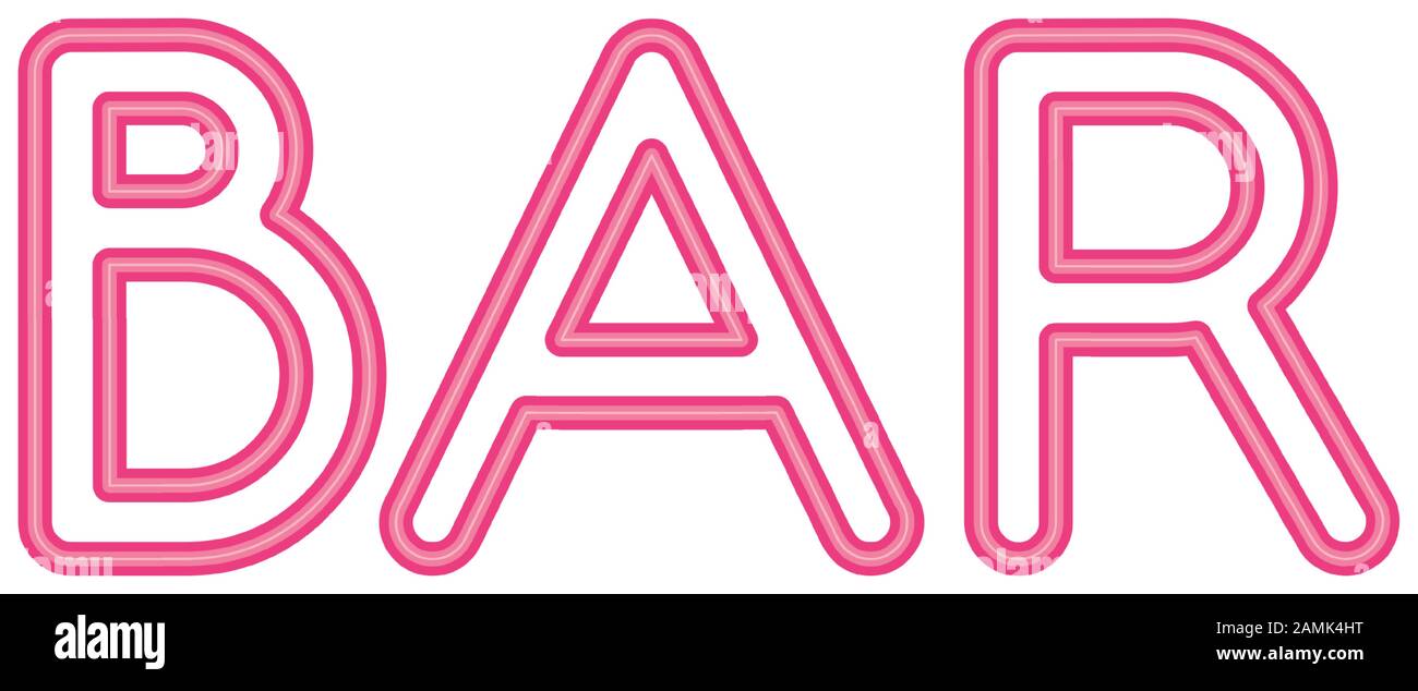 Neon lettering bar open hi-res stock photography and images - Alamy