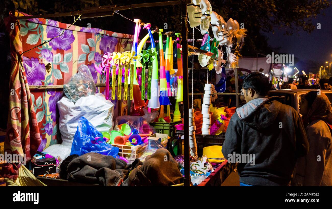Patang(kite) stall in Patang(kite) fair. People buying patang, pipuda ...
