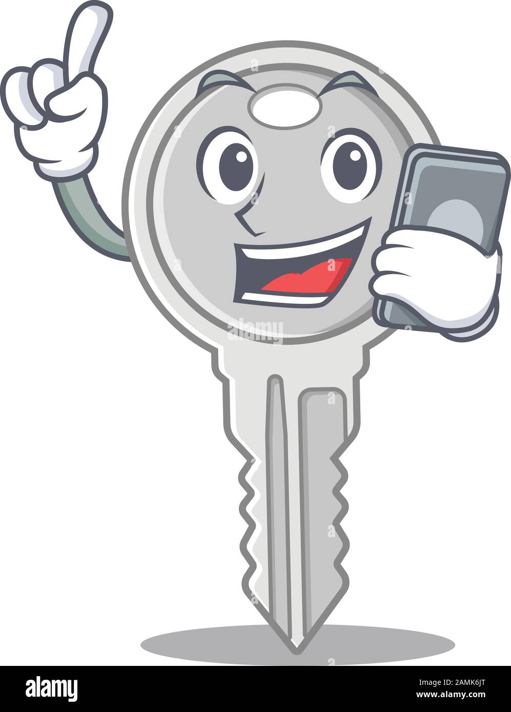 Cartoon design of key speaking on a phone Stock Vector Image & Art - Alamy