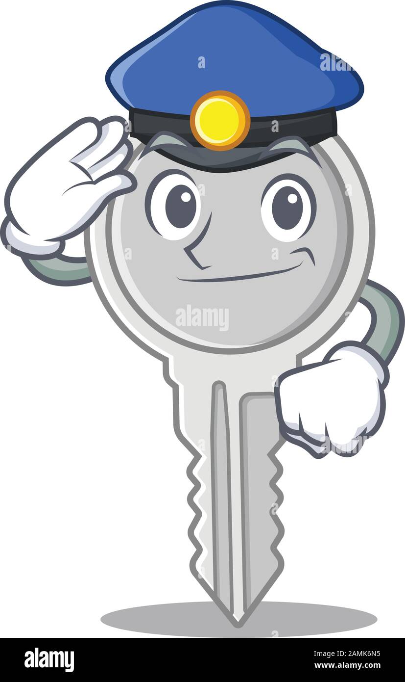 Key Cartoon mascot performed as a Police officer Stock Vector Image ...