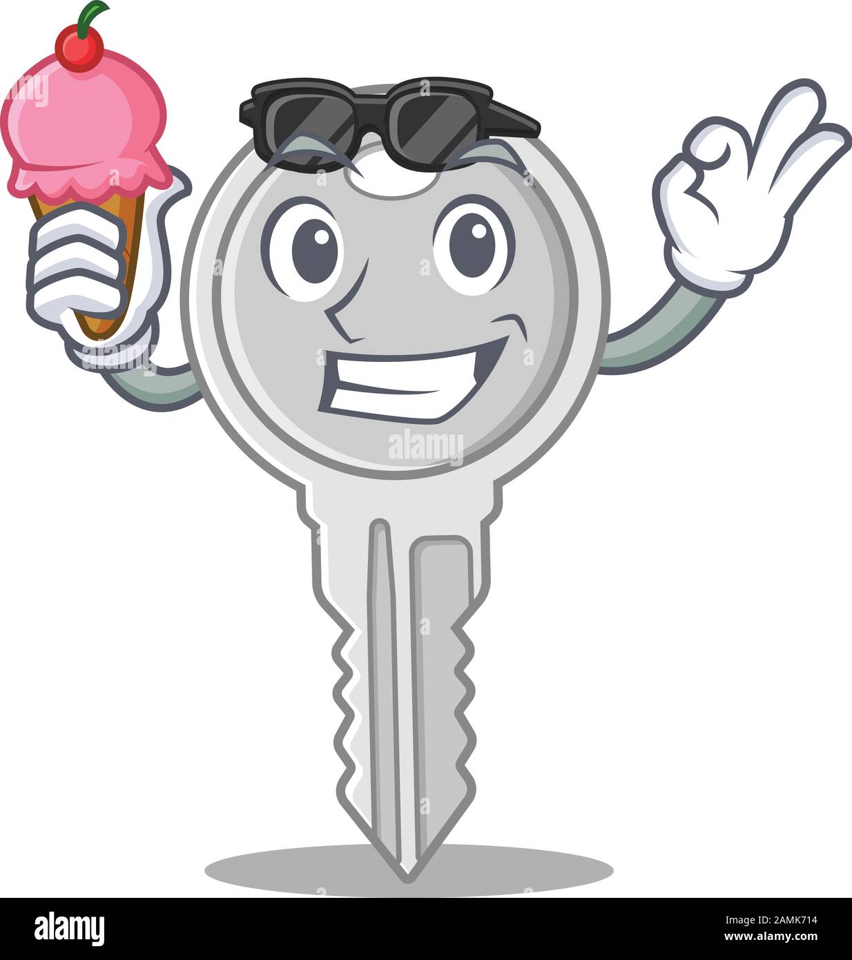 Key mascot cartoon design with ice cream Stock Vector Image & Art - Alamy
