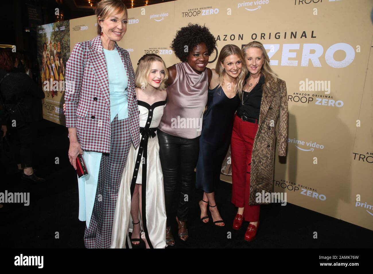 Los Angeles, California, USA. 13th Jan, 2020. Allison Janney, McKenna Grace, Viola Davis, Lucy ...