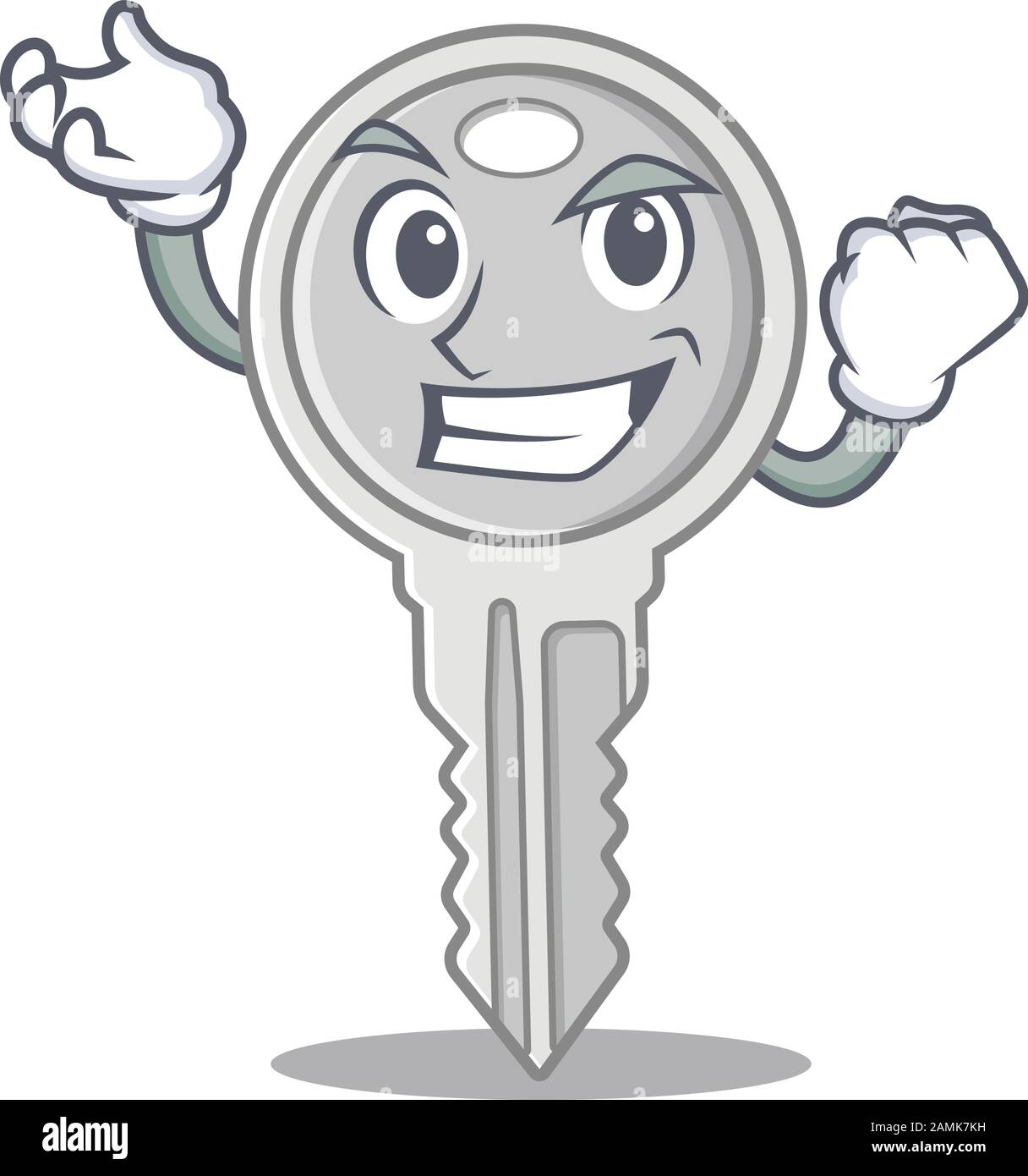 Waving friendly key in cartoon character design Stock Vector Image ...