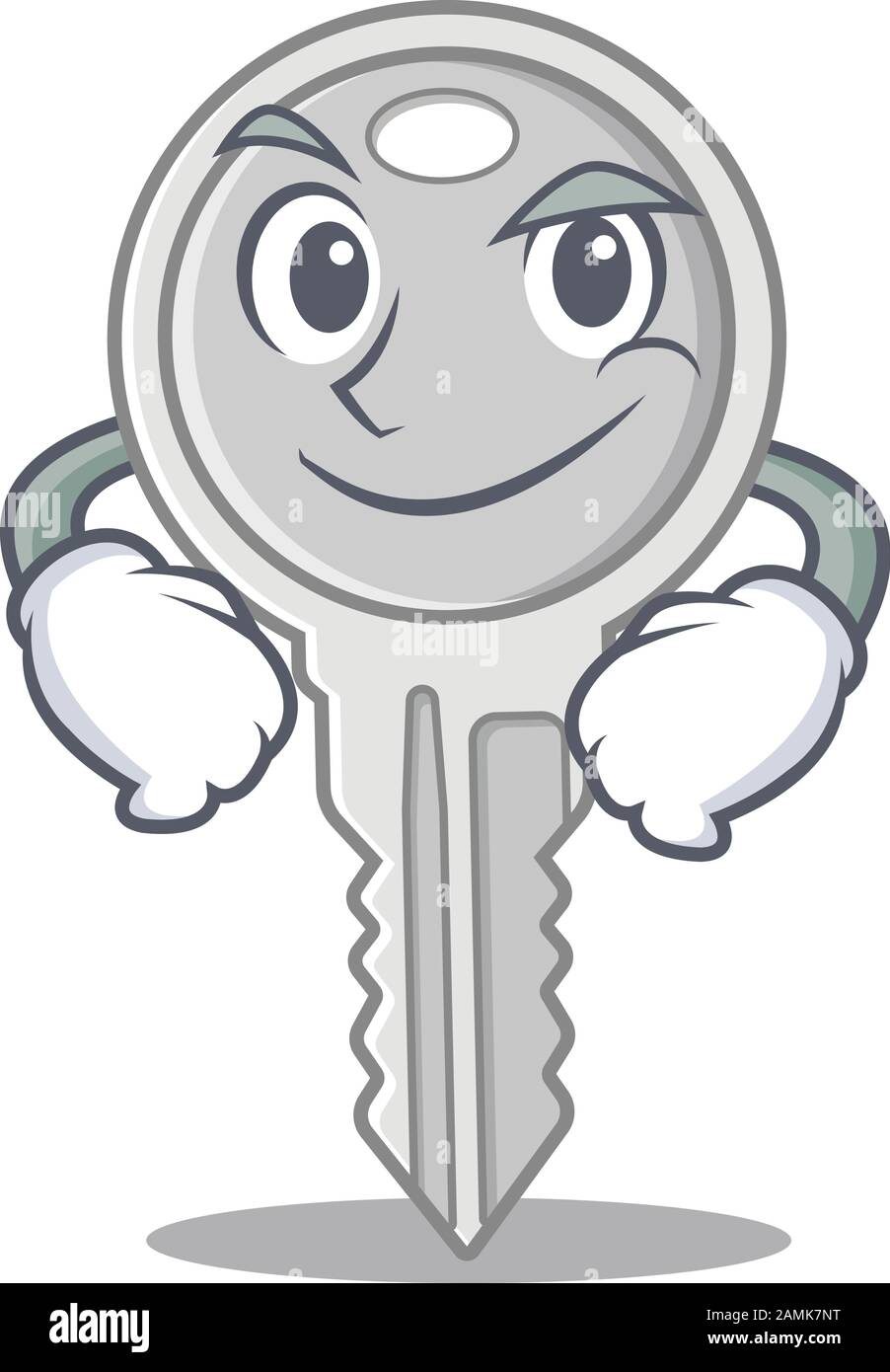 Cool key mascot character with Smirking face Stock Vector Image & Art ...