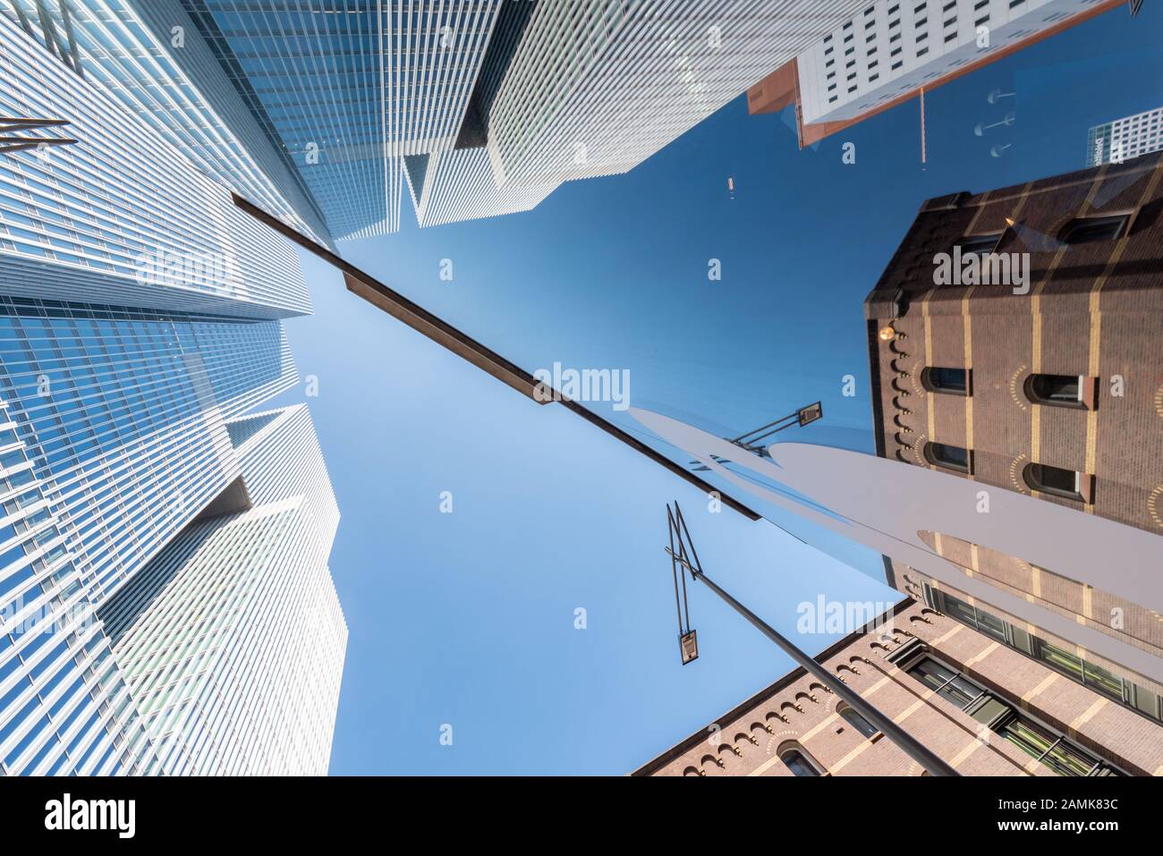 Rotterdam, Netherlands - April 18, 2019 : Ancient and modern buildings ...