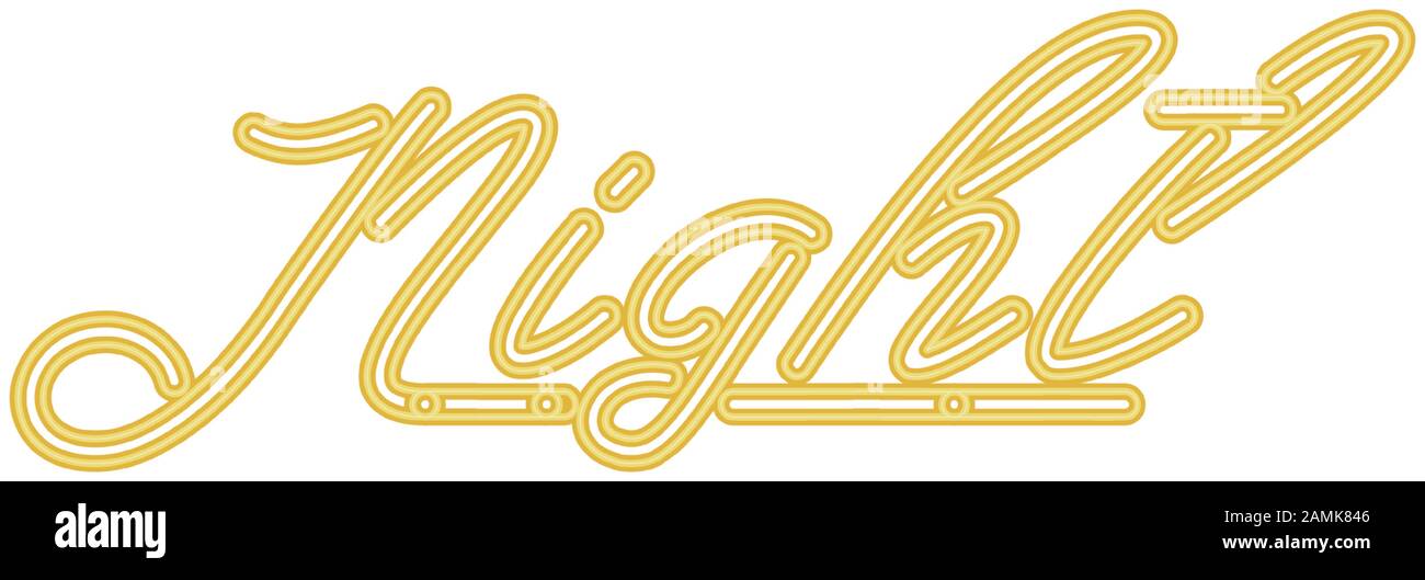 night lettering neon lights label Stock Vector Image & Art - Alamy