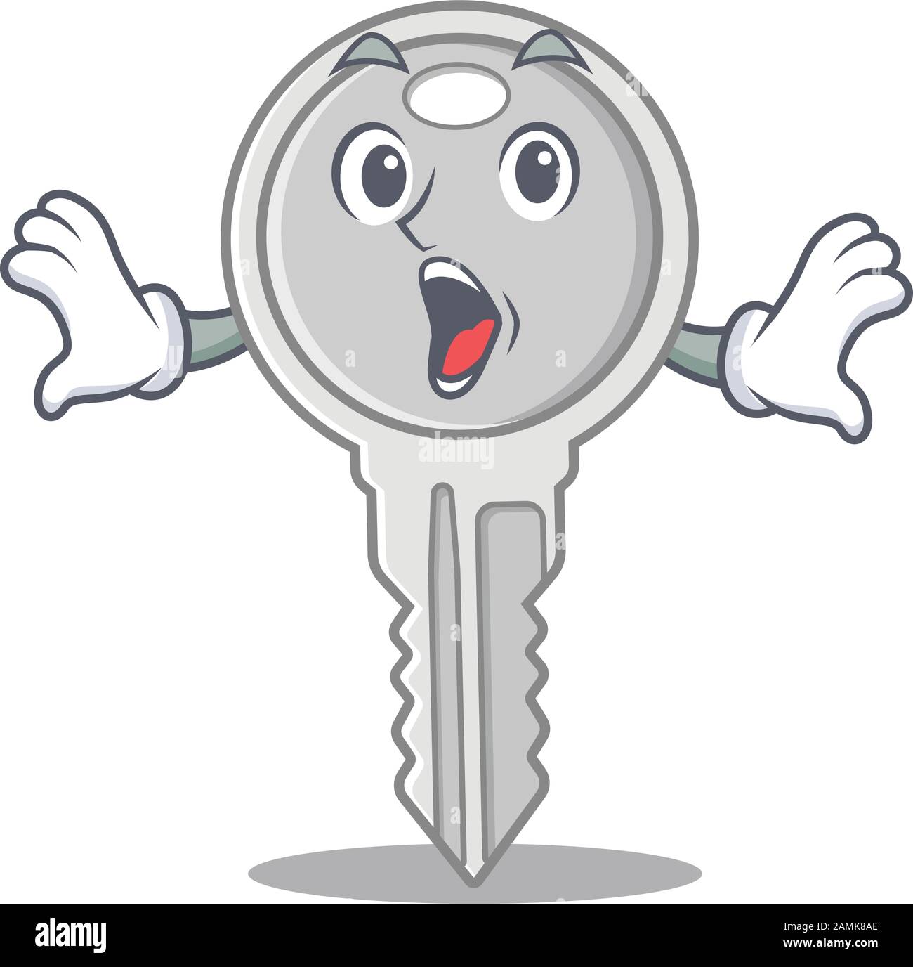 Key cartoon character design on a surprised gesture Stock Vector Image ...