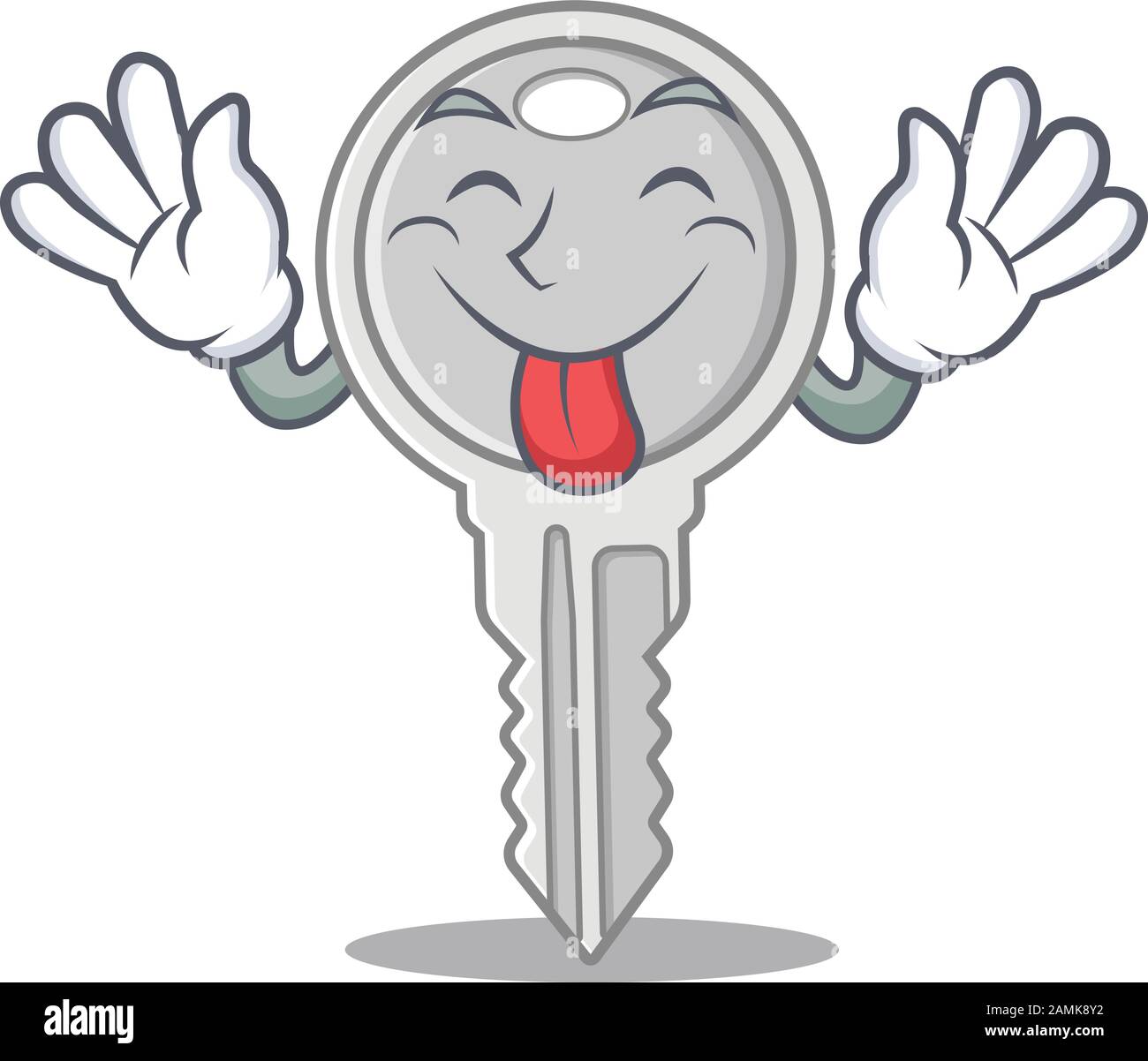 Cute key cartoon mascot style with Tongue out Stock Vector Image & Art ...