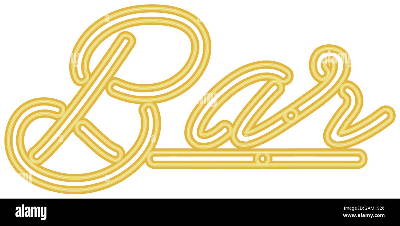 bar lettering neon lights label Stock Vector Image & Art - Alamy