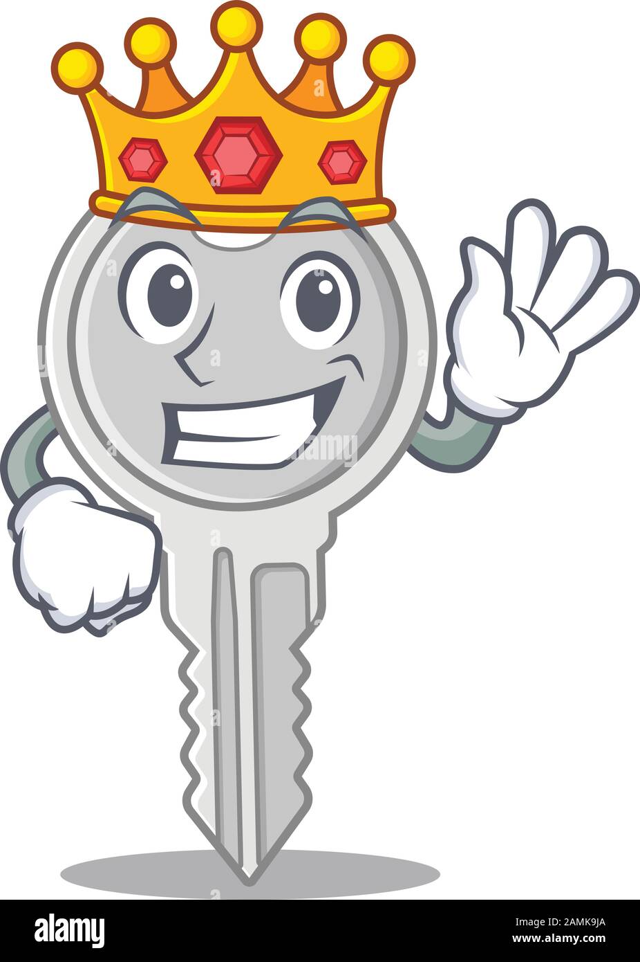 A stunning of key stylized of King on cartoon mascot style Stock Vector ...