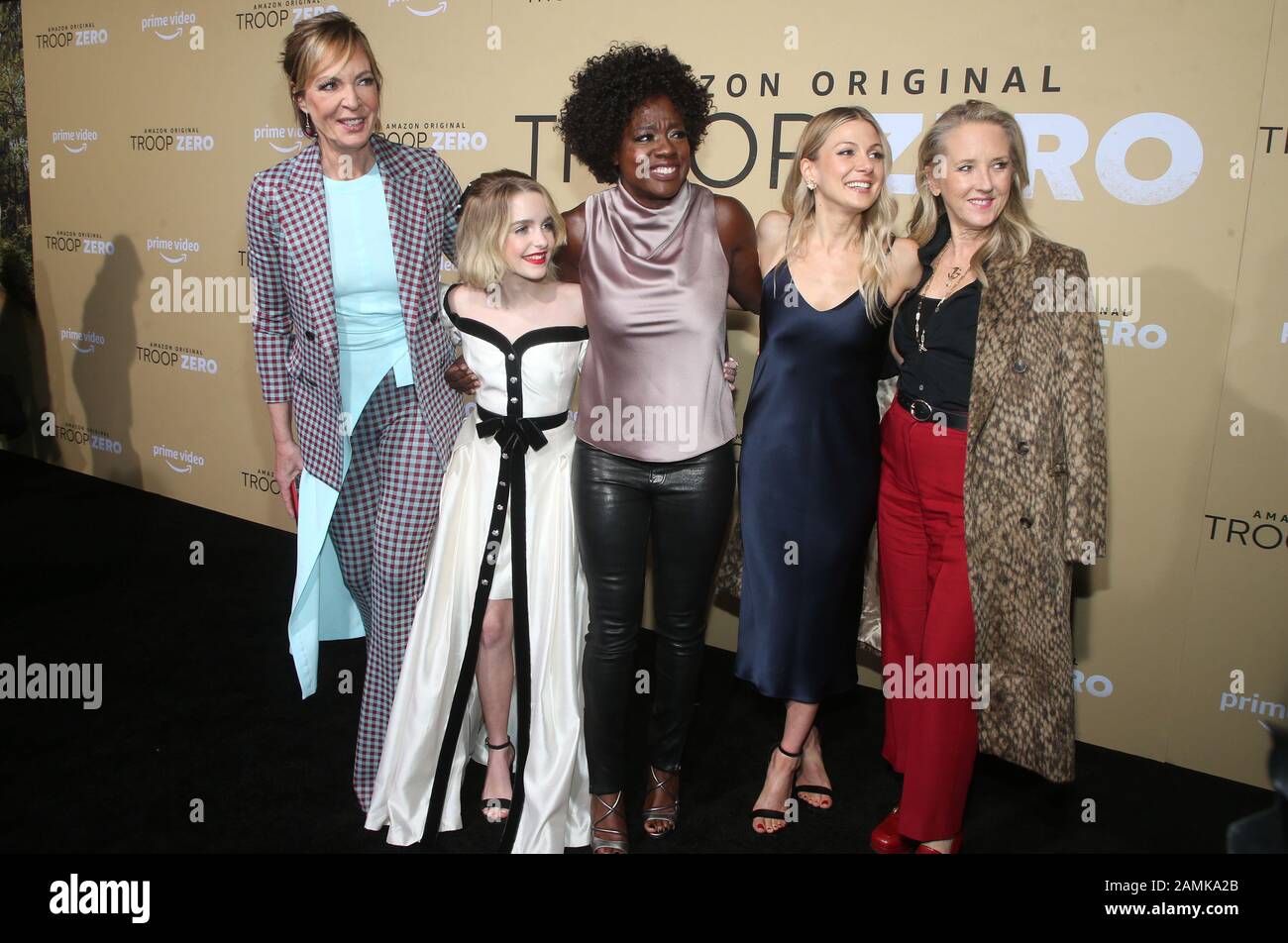 Los Angeles, California, USA. 13th Jan, 2020. Allison Janney, McKenna Grace, Viola Davis, Lucy ...