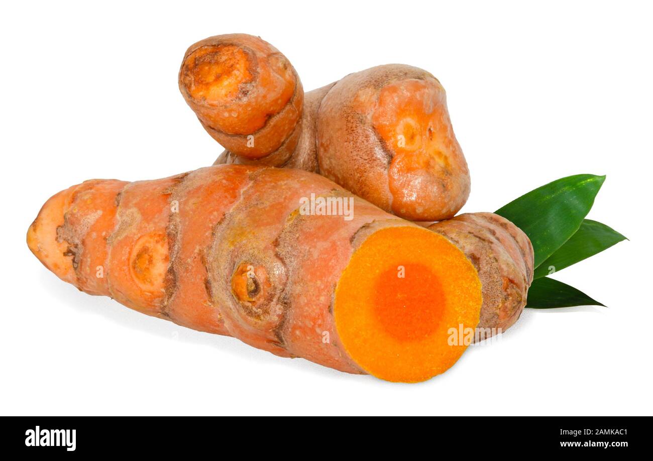 turmeric isolated on white background,with clipping path Stock Photo ...