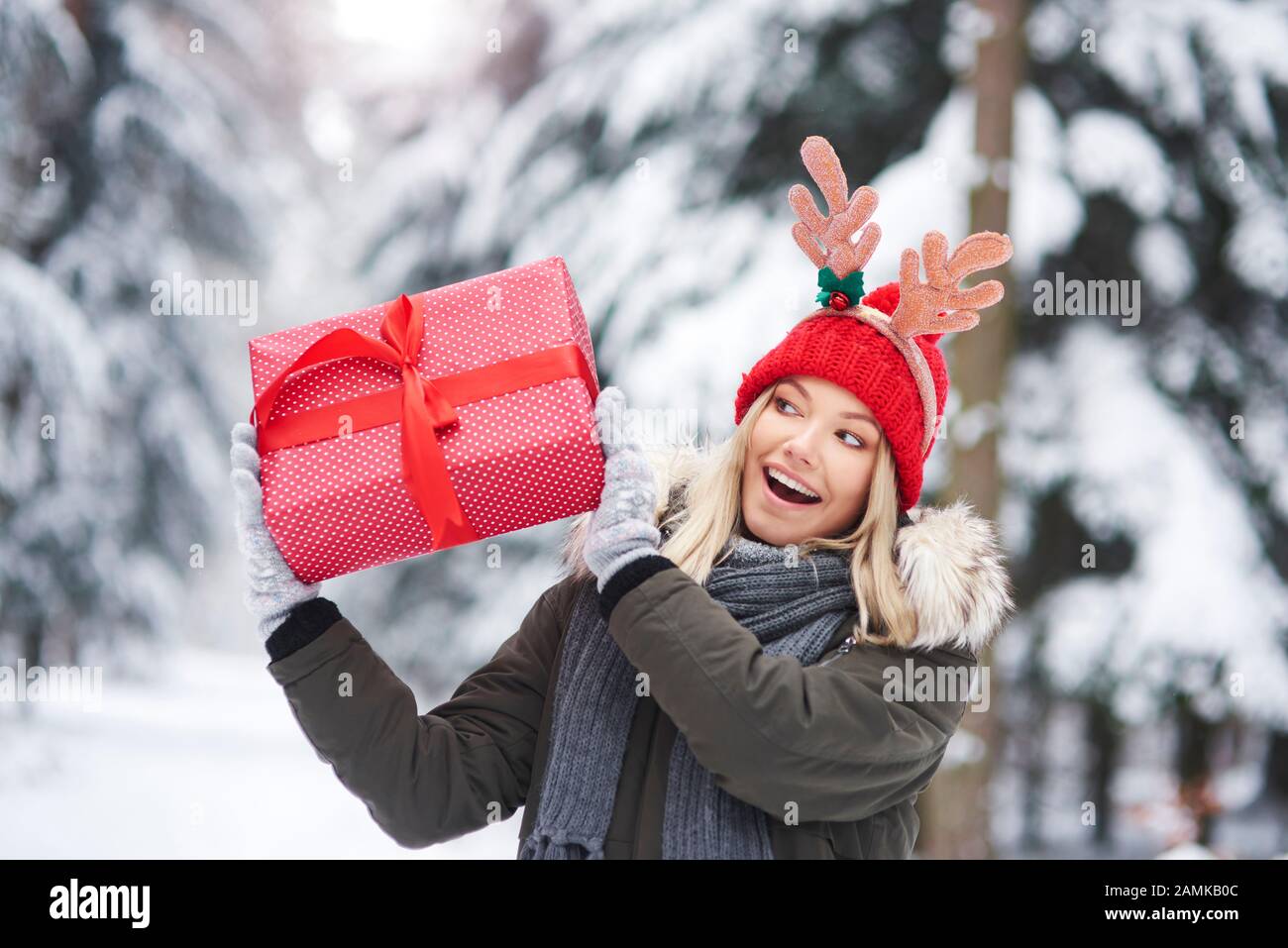 Shaking present hi-res stock photography and images - Alamy