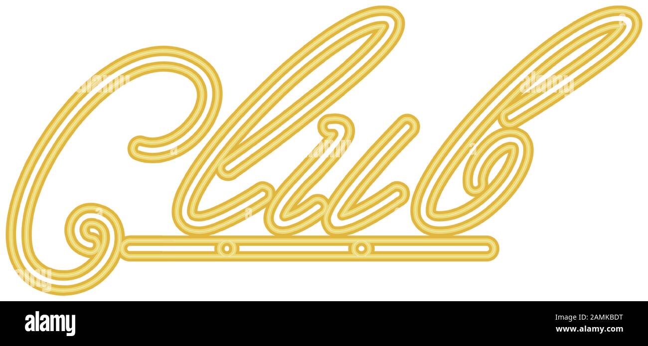 club lettering neon lights label Stock Vector Image & Art - Alamy