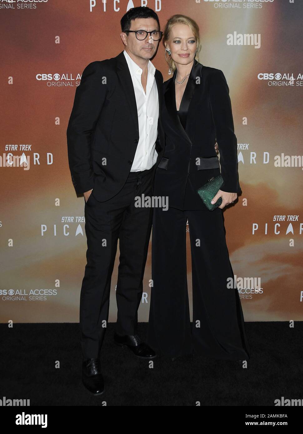 Los Angeles, USA. 13th Jan, 2020. (L-R) Christophe Eme and Jeri Ryan at ...