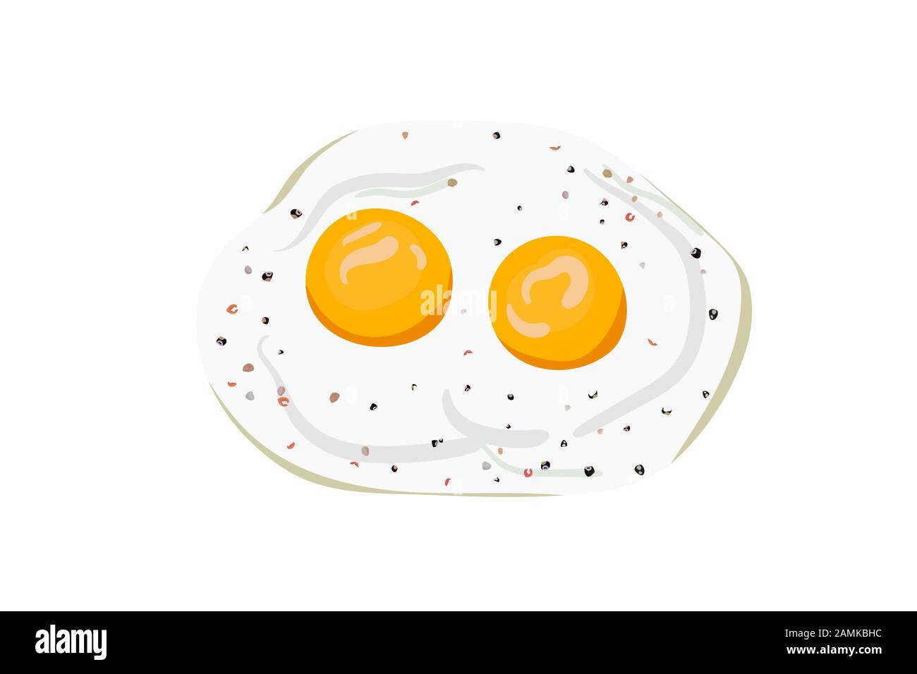 Omelet breakfast with eggs and seasonings. Vector illustration. Healthy eating food Stock Vector ...