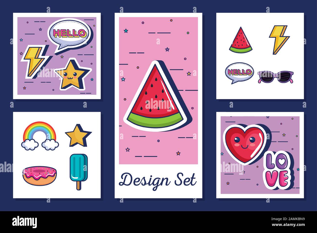 designs set of icons style pop art Stock Vector Image & Art - Alamy