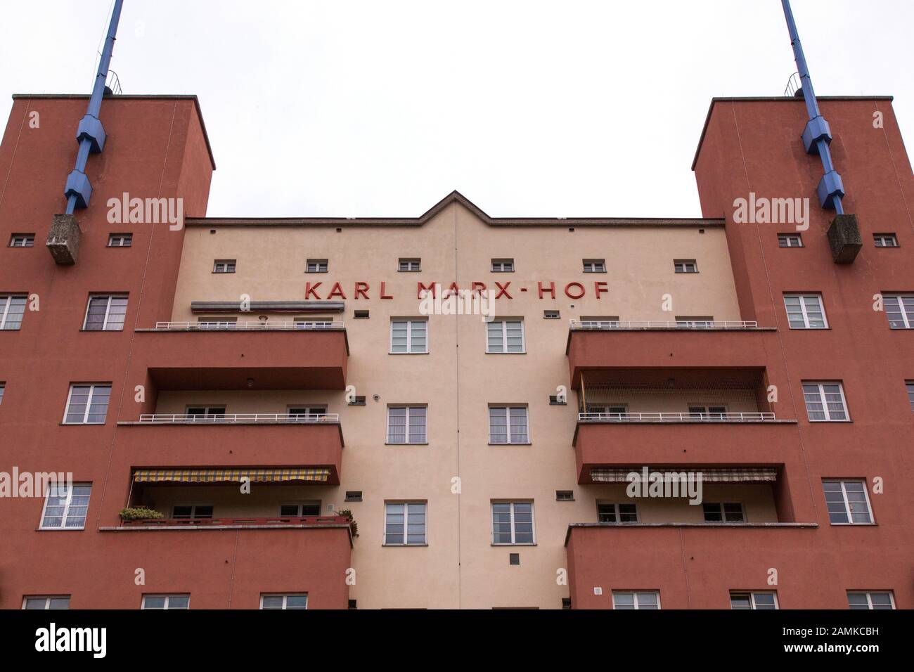 Karl Marx-Hof or Karl Marx Court, Vienna, Austria. The longest single ...