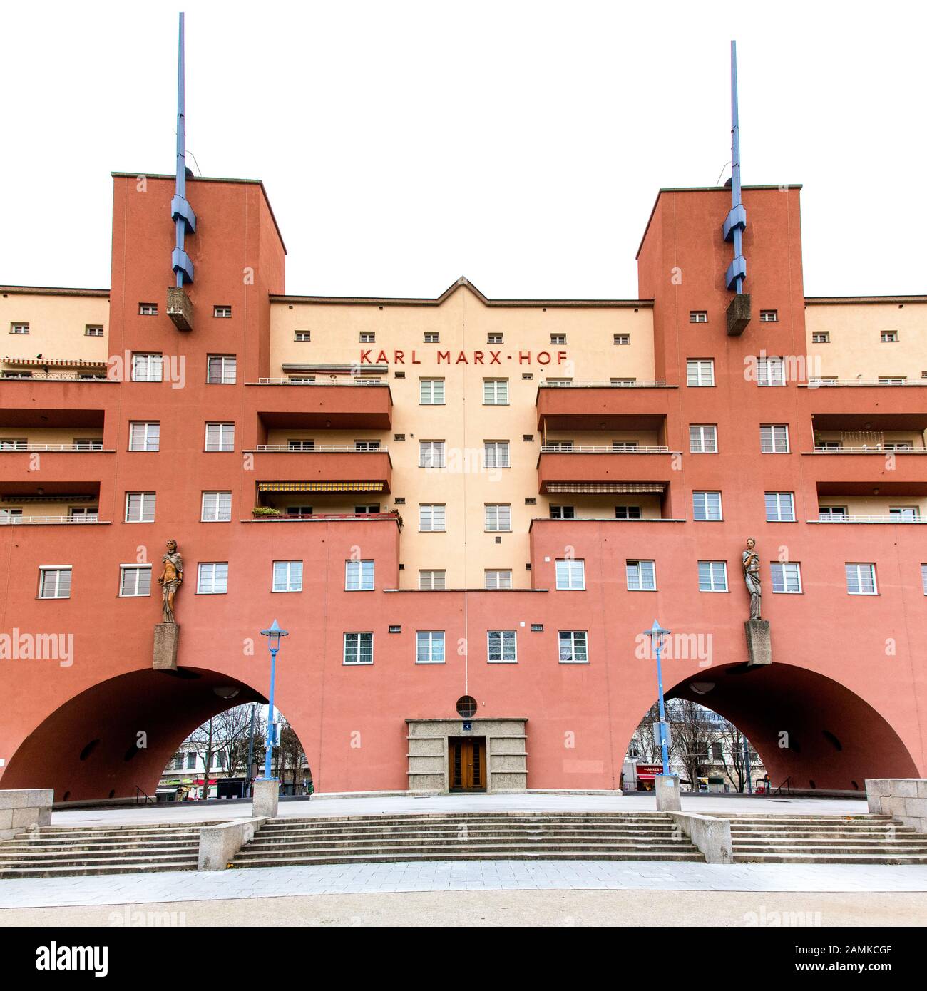 Karl Marx-Hof or Karl Marx Court, Vienna, Austria. The longest single ...