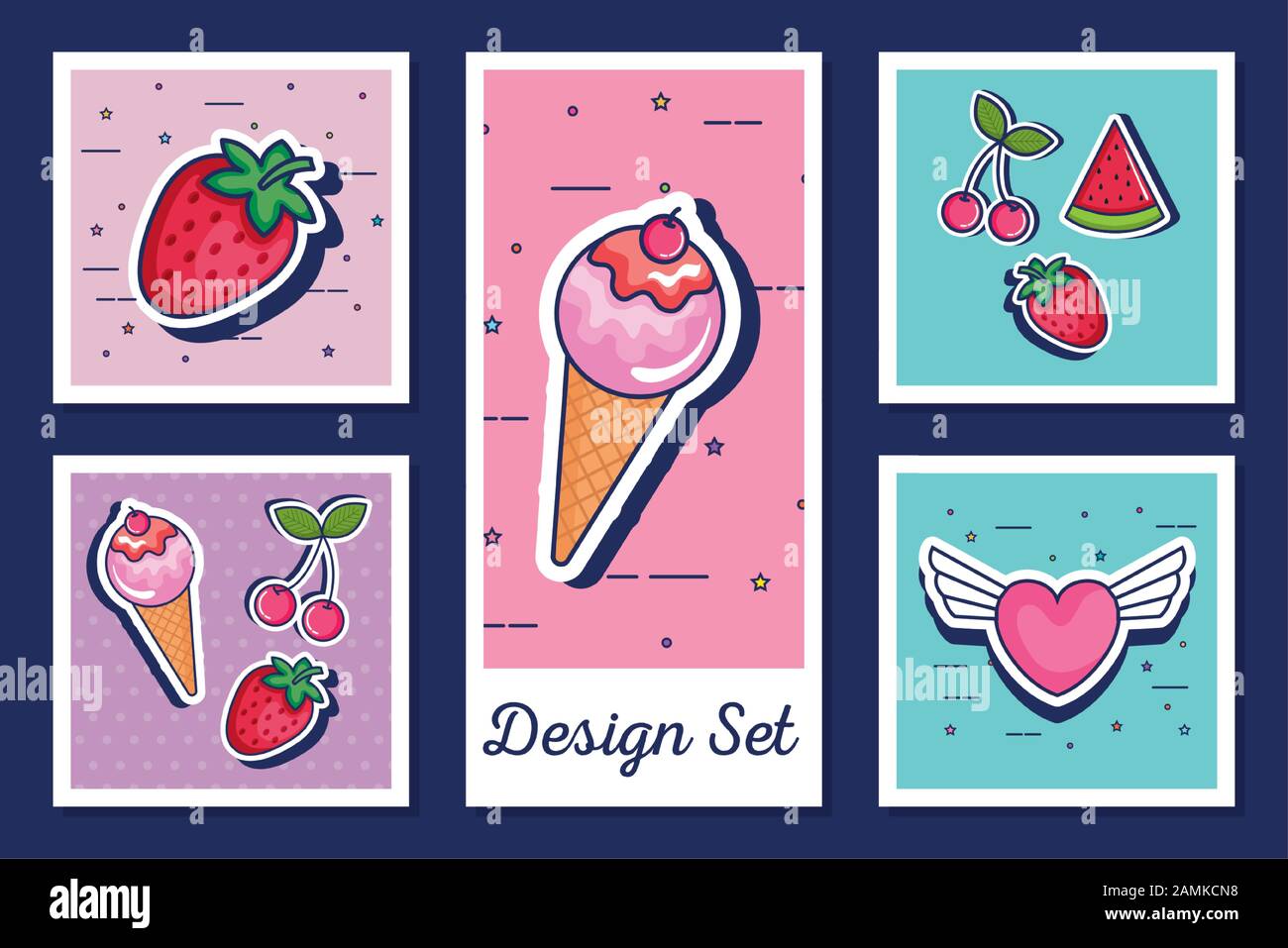 designs set of icons style pop art Stock Vector Image & Art - Alamy