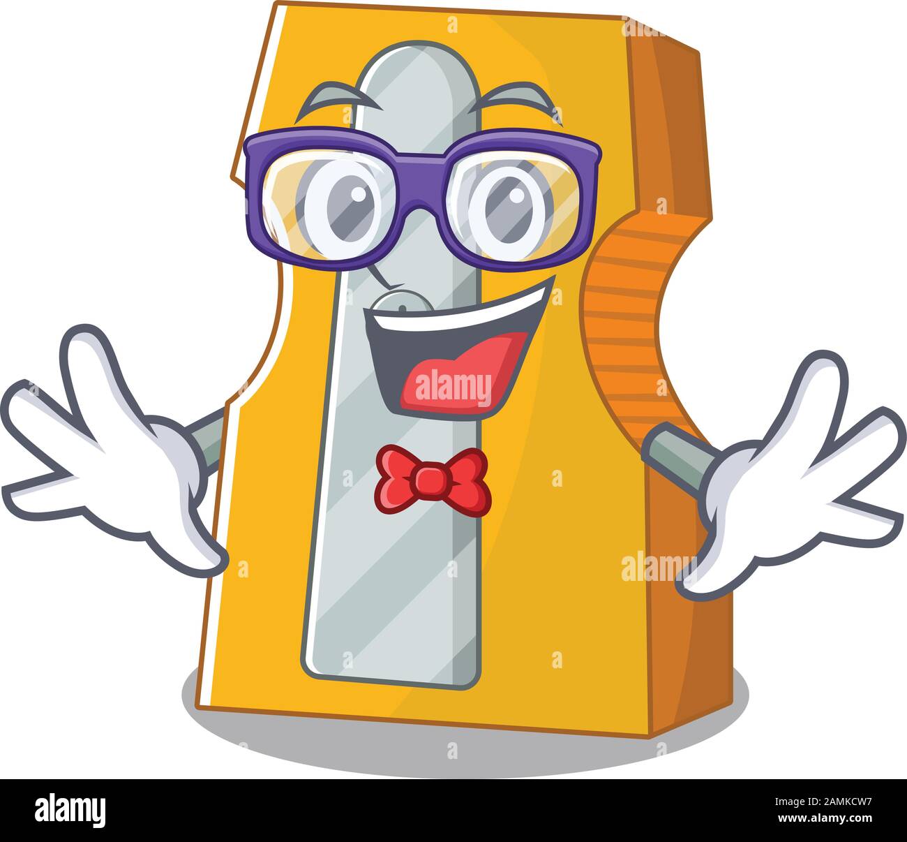 cartoon character of Geek pencil sharpener design Stock Vector Image ...