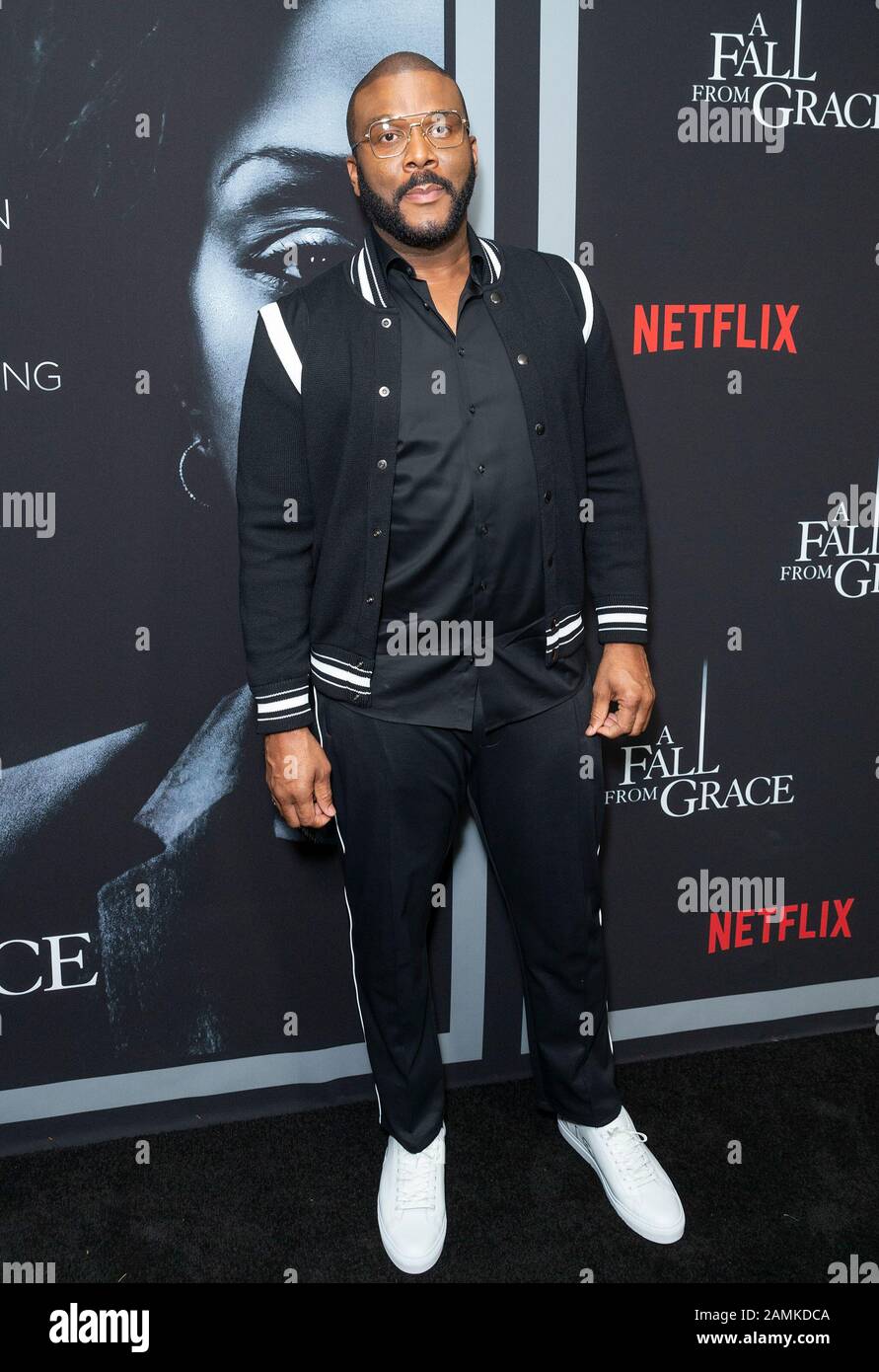 Tyler Perry wearing dress by Givenchy attends premiere of Netflix A ...