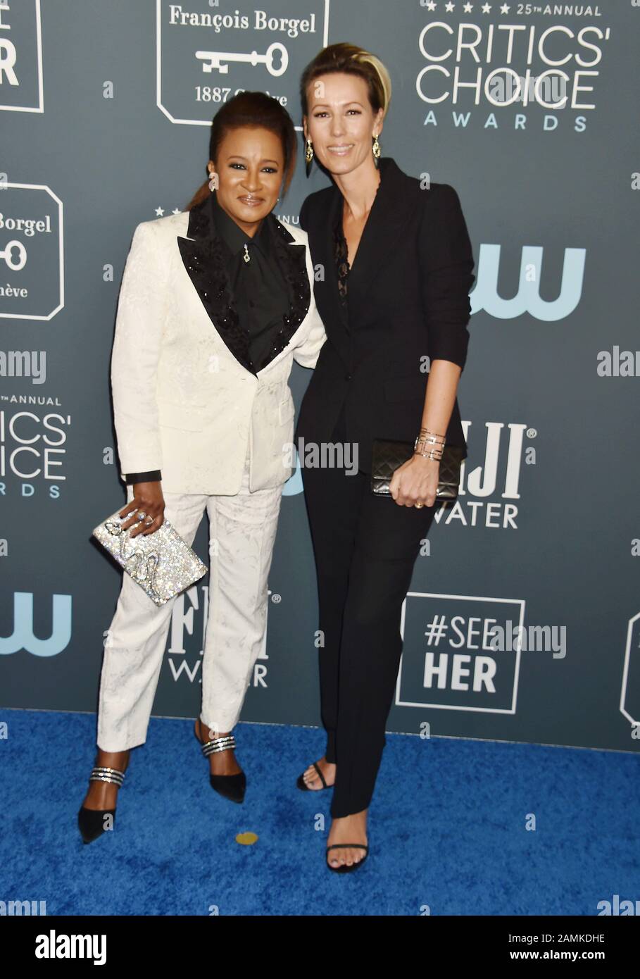 SANTA MONICA, CA - JANUARY 12: Wanda Sykes and Alex Sykes attend the ...