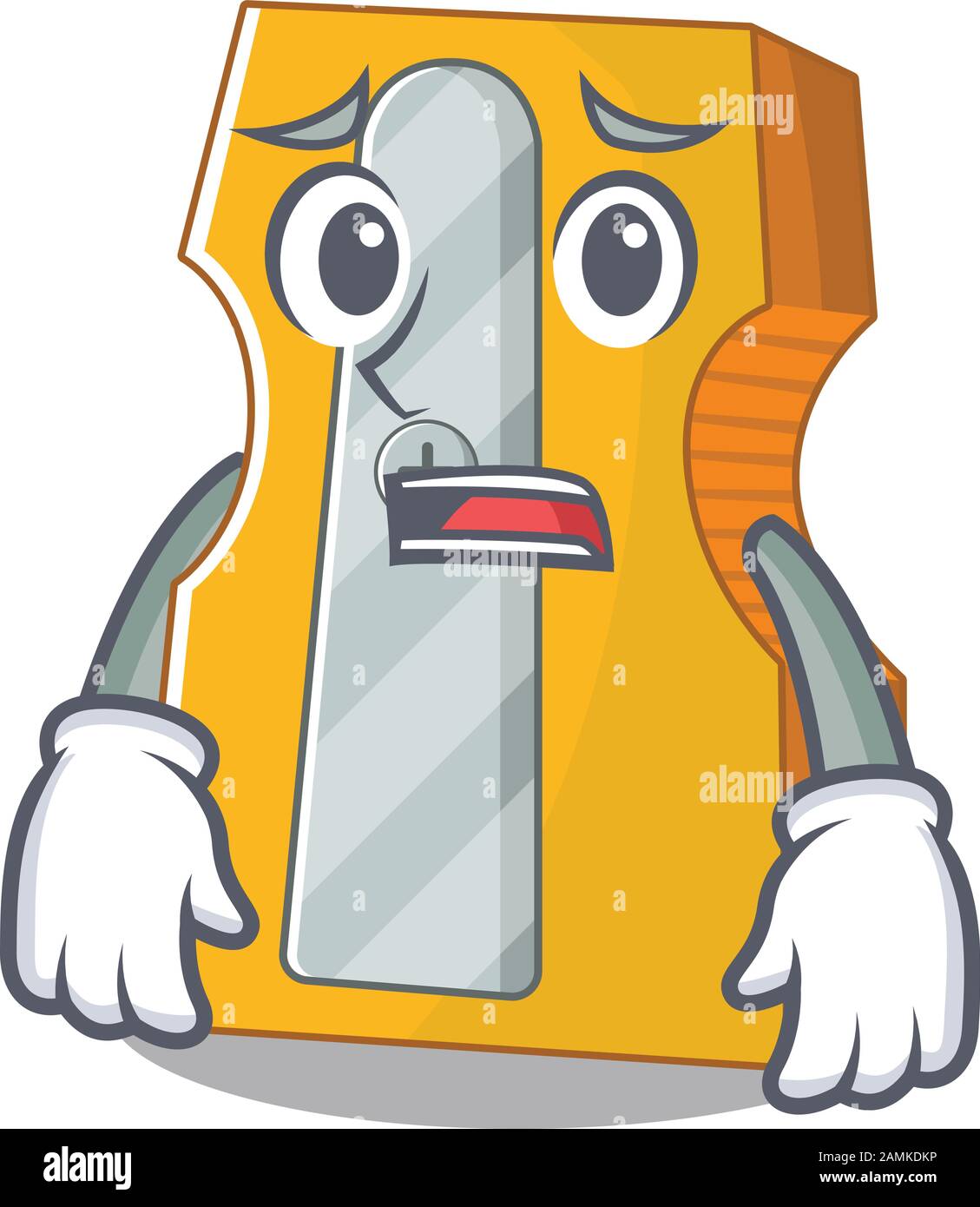 A picture of pencil sharpener showing afraid look face Stock Vector ...