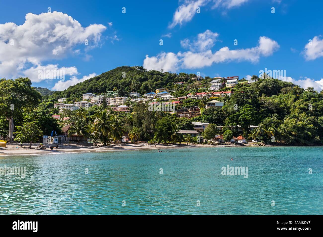 Les Trois-Ilets, Martinique - December 13, 2018: View from the Anse-a-l ...