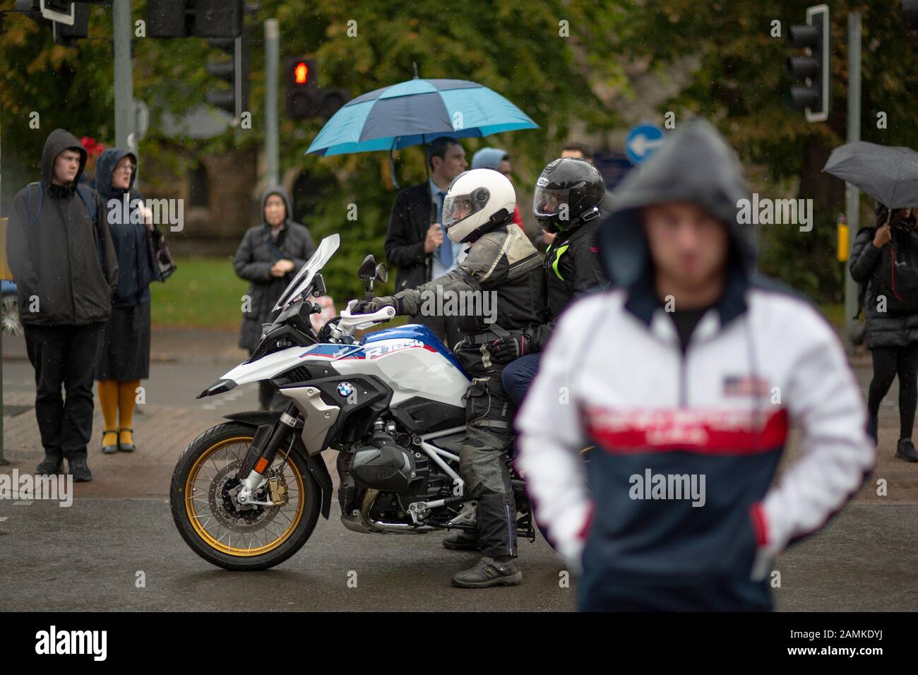 Rainy Weather in the Welsh Capital of Cardiff, UK Stock Photo - Alamy