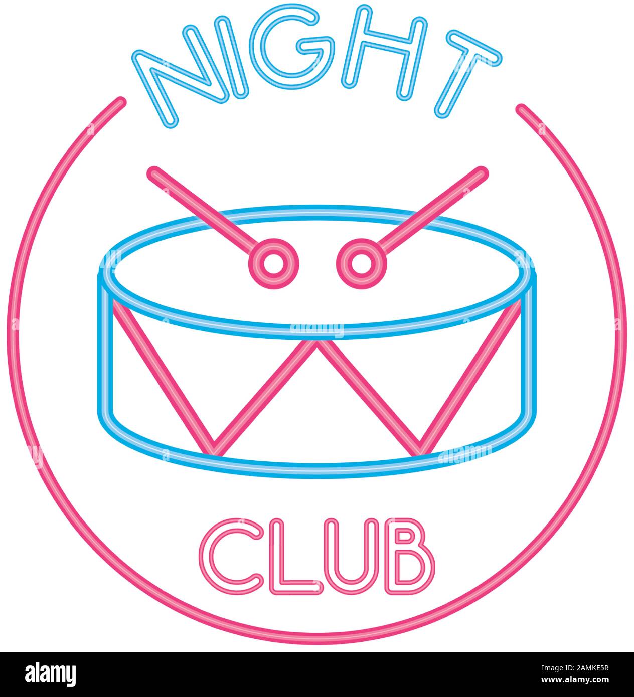 drum musical with night club lettering Stock Vector Image & Art - Alamy