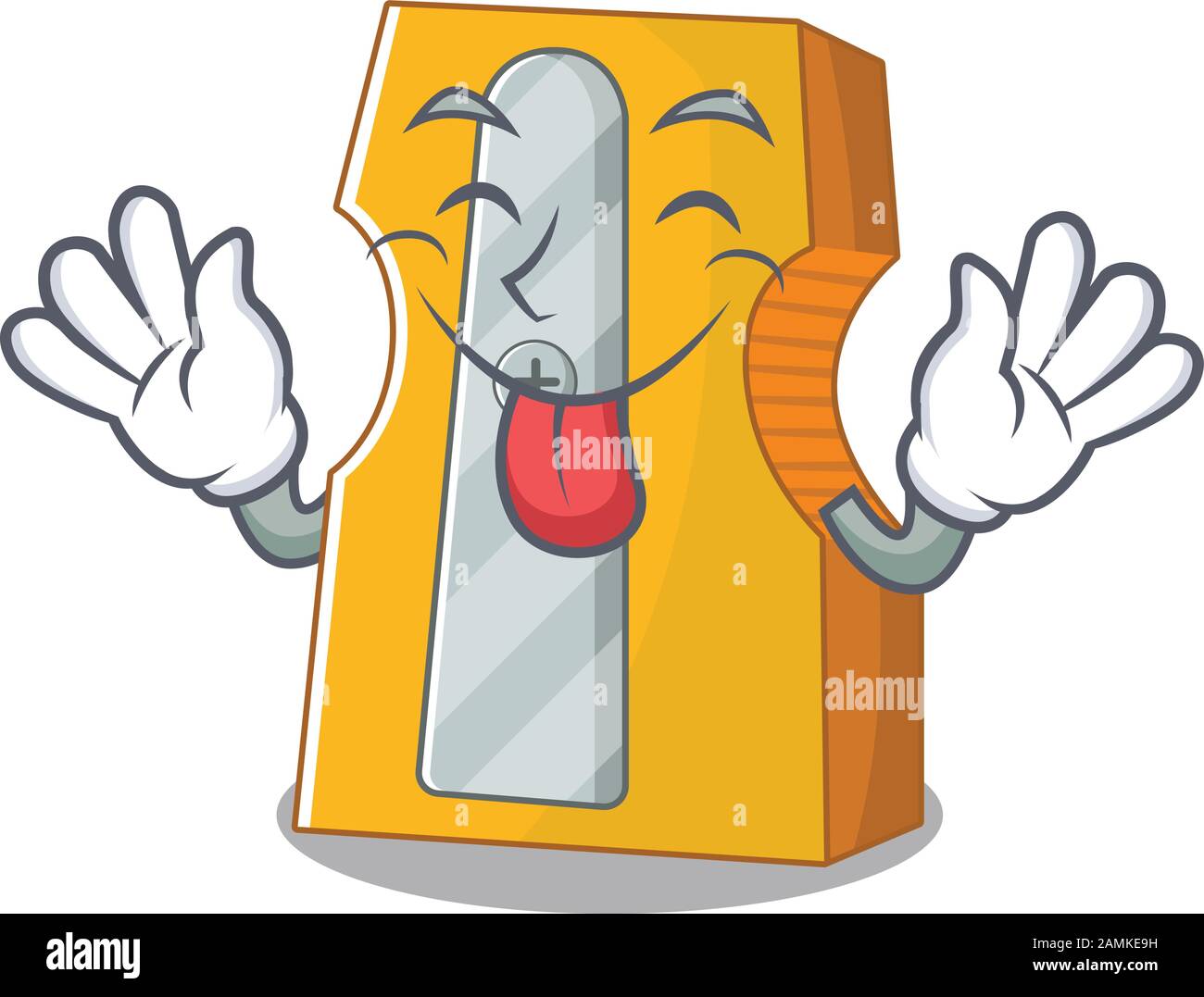 Cute pencil sharpener cartoon mascot style with Tongue out Stock Vector ...