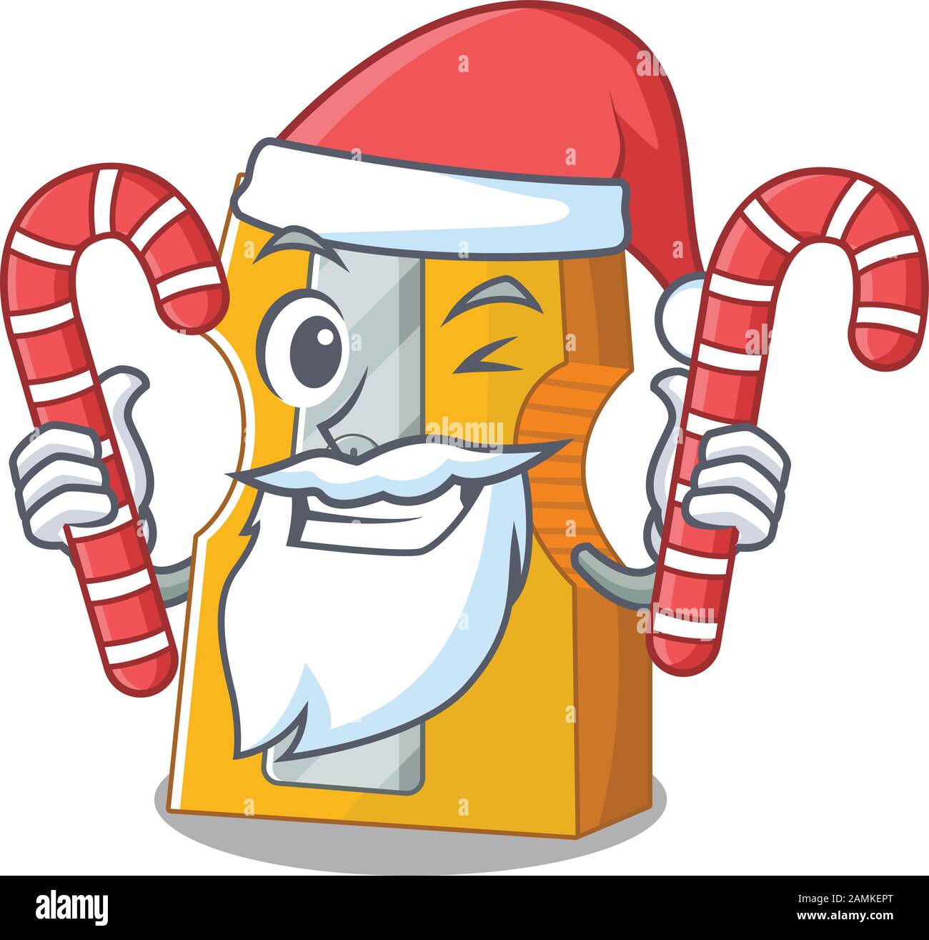 Pencil sharpener Cartoon character in Santa costume with candy Stock ...