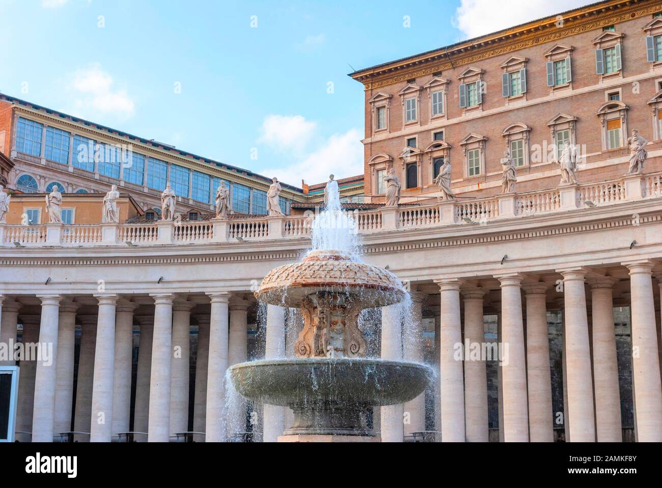 St Peter's Square in Vatican Rome built by Gian Lorenzo Bernini. Italy ...
