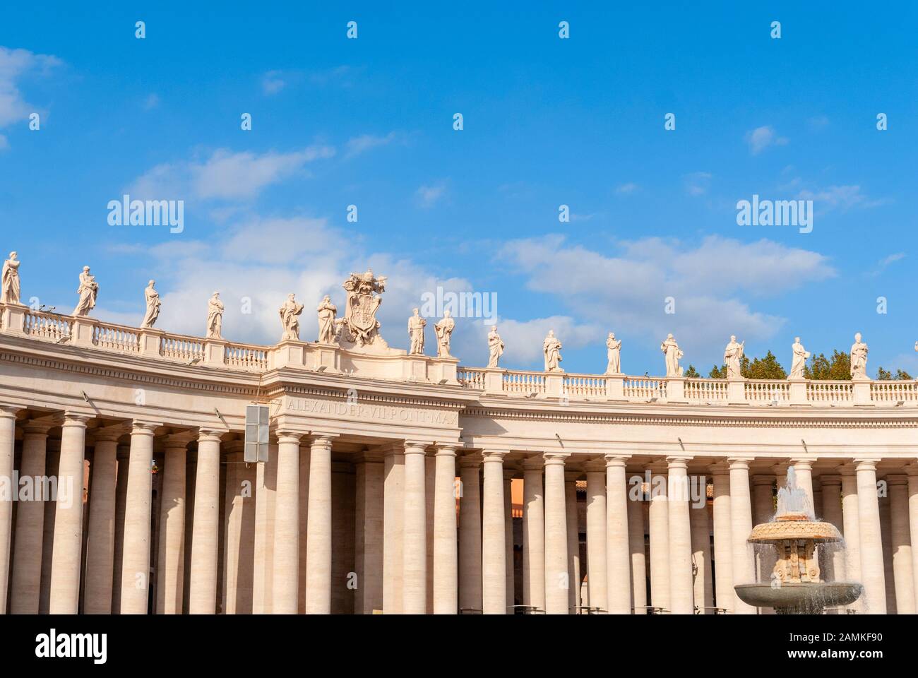 St Peter's Square in Vatican Rome built by Gian Lorenzo Bernini. Italy ...