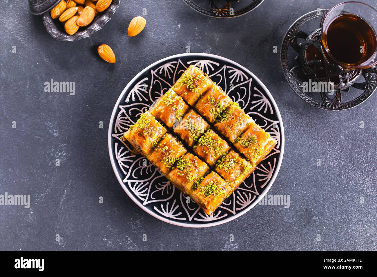 Baklava. Ramadan Dessert. Traditional Arabic dessert with nuts and ...