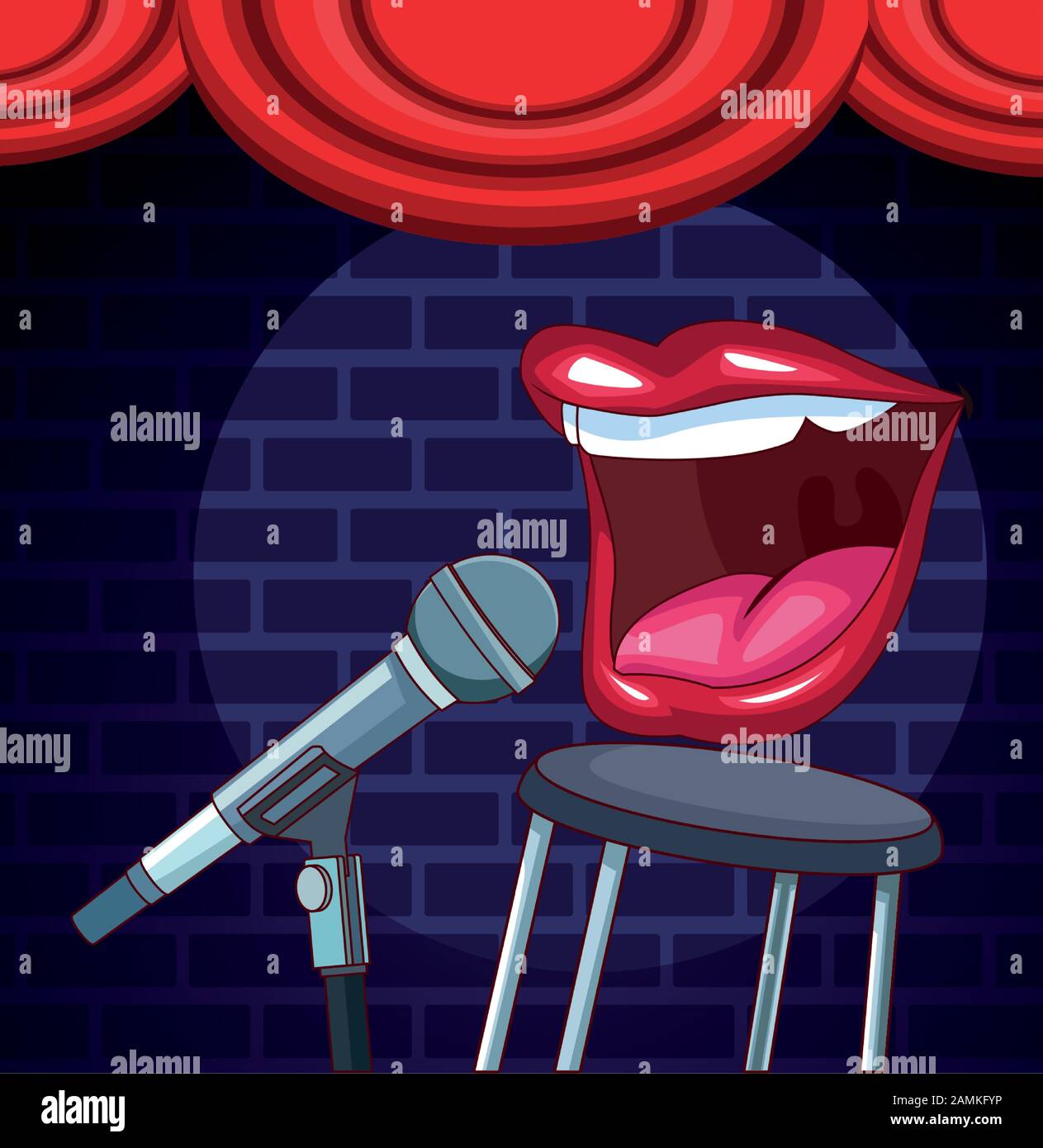 Mic stand stool Stock Vector Images - Alamy