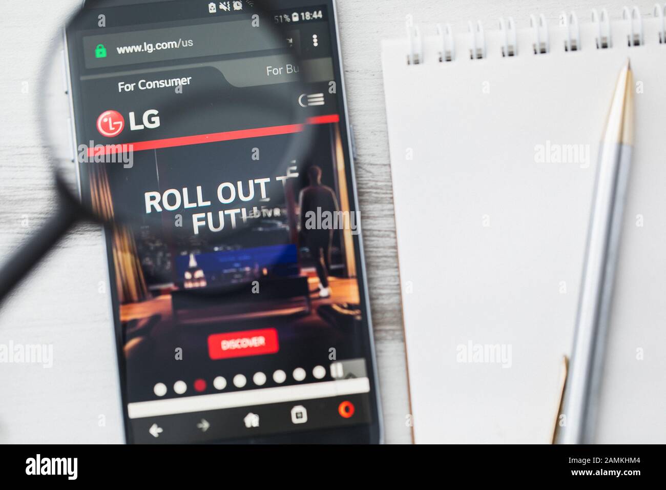 Seoul, South Korea - 15 January 2020: LG Corporation official website ...