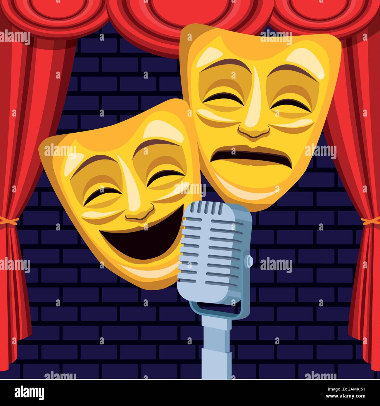 Theatrical make up mask Stock Vector Images - Alamy