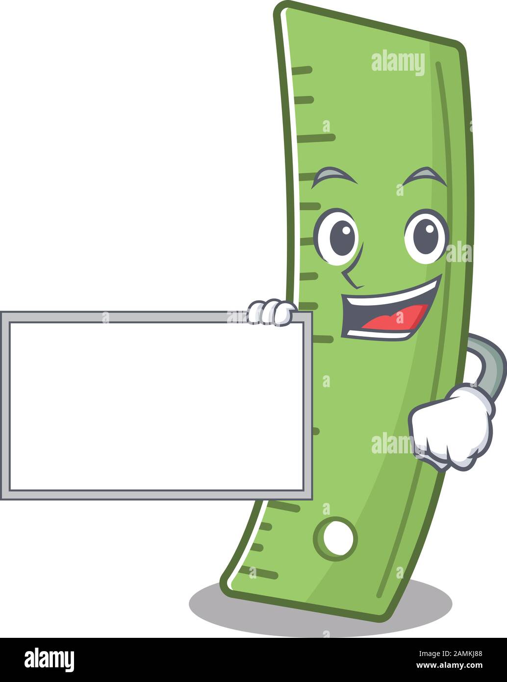 Funny ruler cartoon character design style with board Stock Vector ...