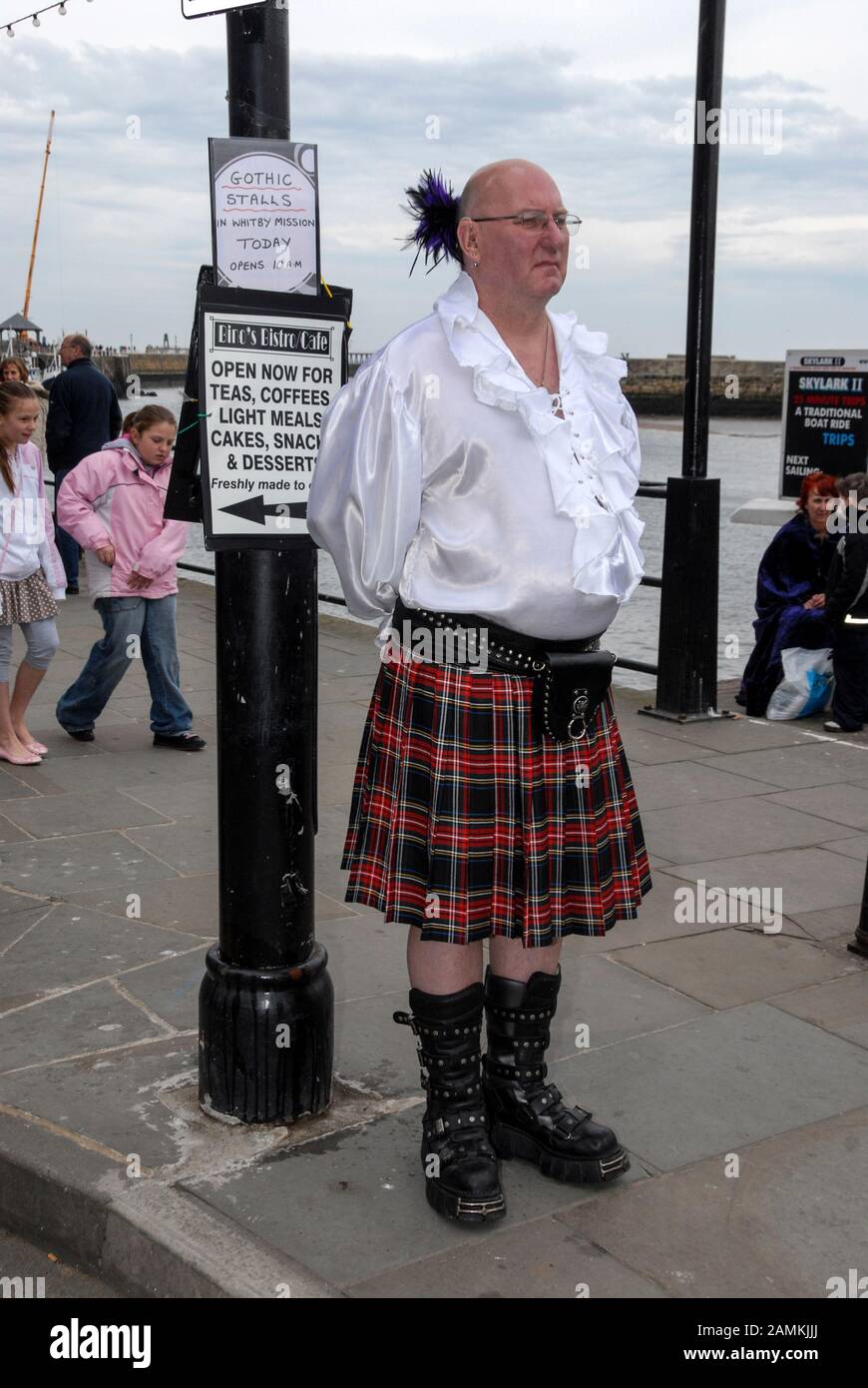 Goth Convention weekend at Whitby, North Yorkshire in Britain Hundreds ...