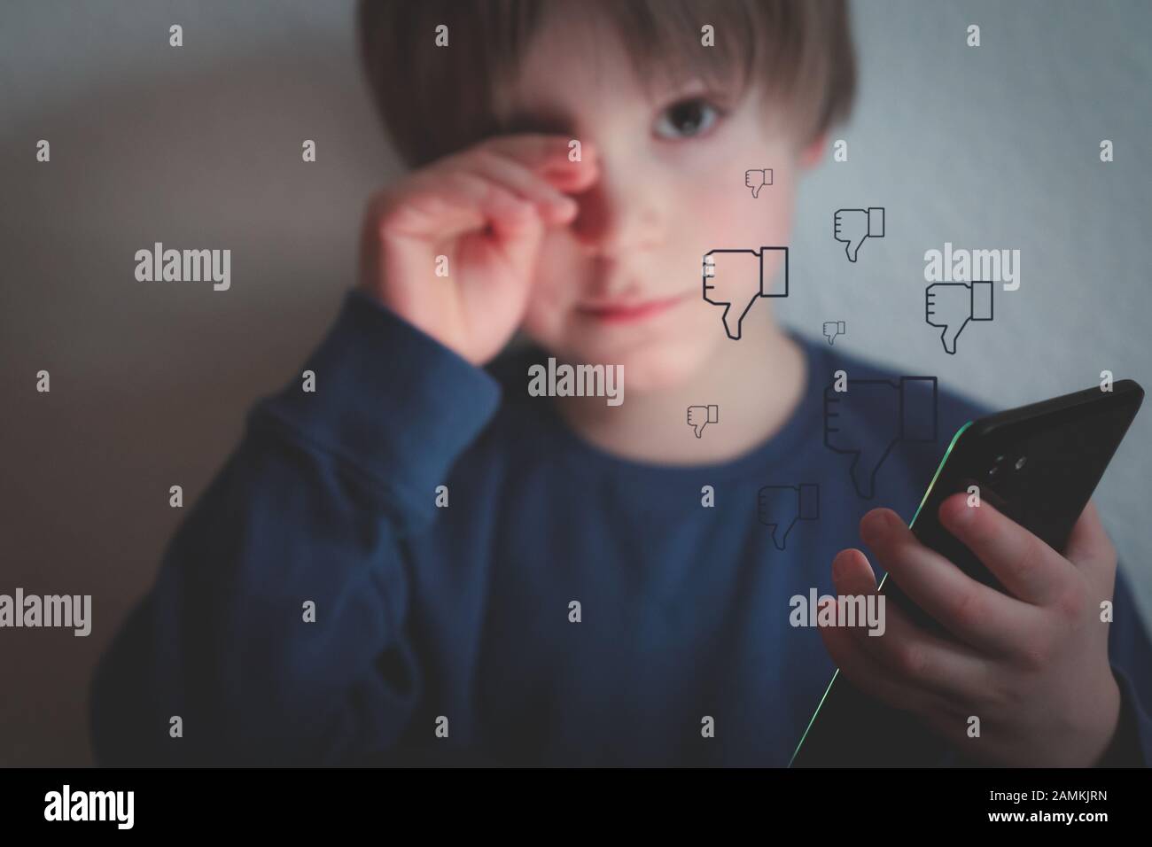 Boy bully phone hi-res stock photography and images - Alamy