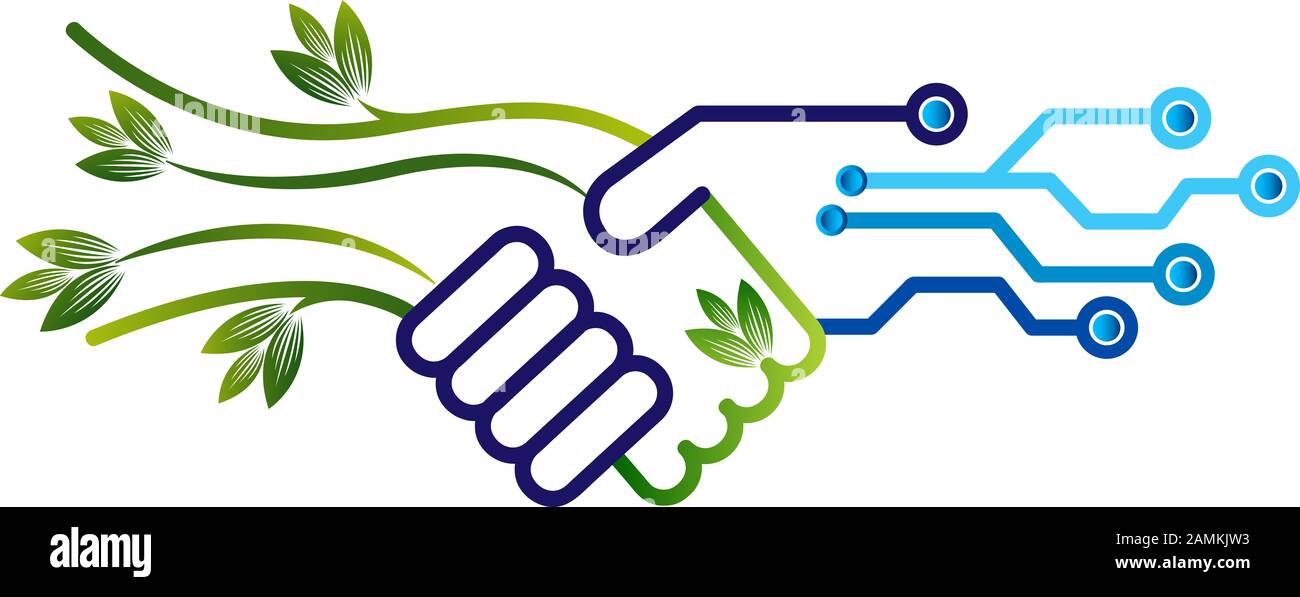 environmental and electronics friendly logo Stock Photo - Alamy