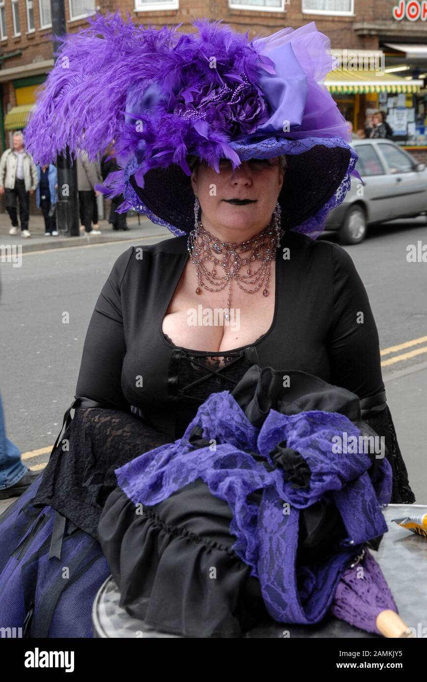 Goth Convention weekend at Whitby, North Yorkshire in Britain Hundreds ...